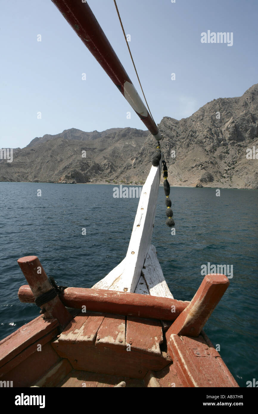 OMN Sultanat of Oman Enclave of Musandam in the north at the Straits of ...