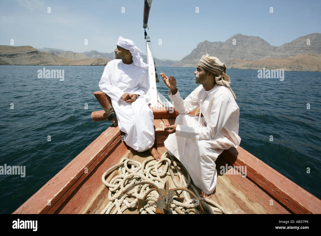 OMN Sultanat of Oman Enclave of Musandam in the north at the Straits of ...