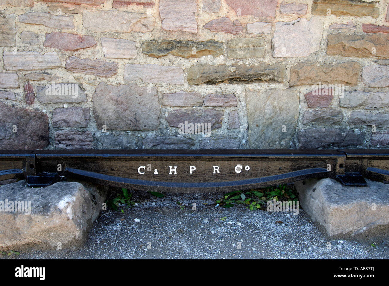 19th Century Railway track and stone sleepers,Cromford, Derbyshire ...