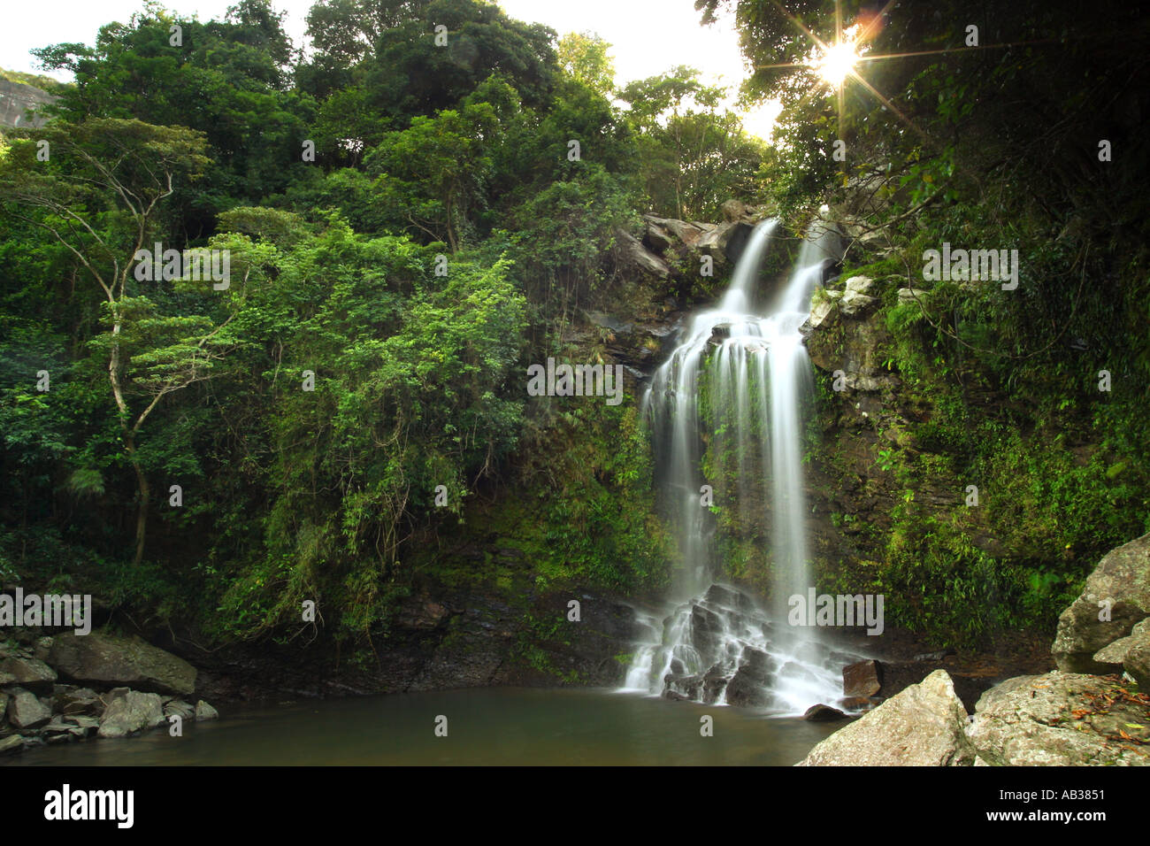 Waterfall in China beijing forest Stock Photo - Alamy