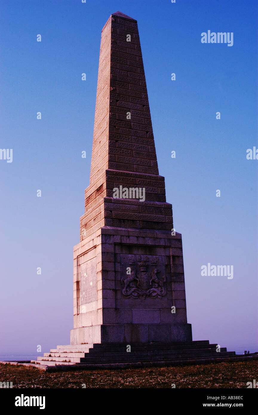 Earl of Yarborough Monument Culver Down Isle of Wight Stock Photo - Alamy