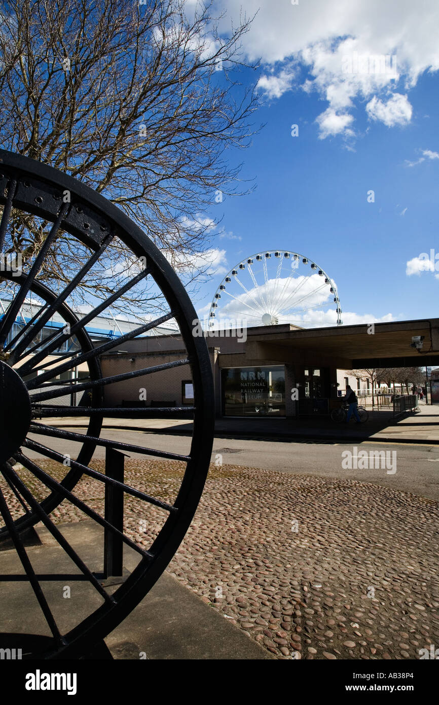 Old Railway Engine Wheels and The Yorkshire Wheel at The NRM York ...