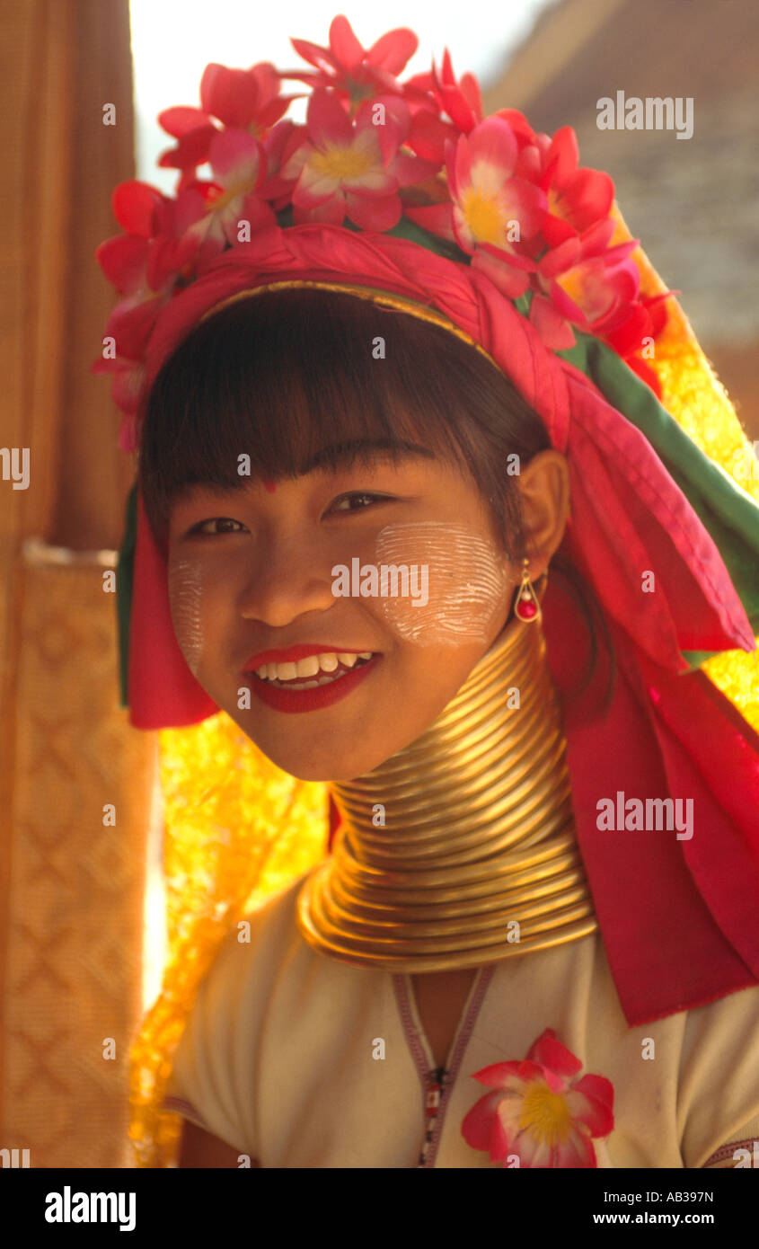 Ma Cho, 'Long-neck' girl from the Kayan tribe of the Karen people, Nai ...