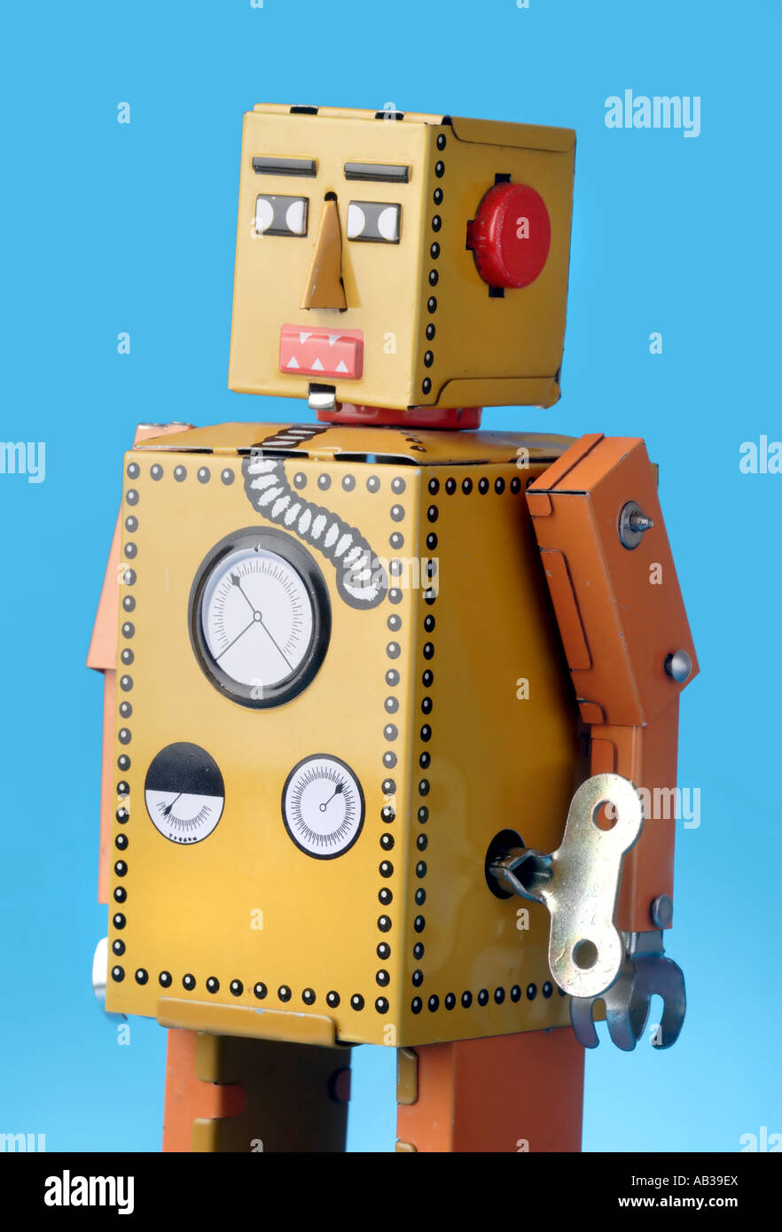 Vintage Toy Robot Stock Photo - Alamy