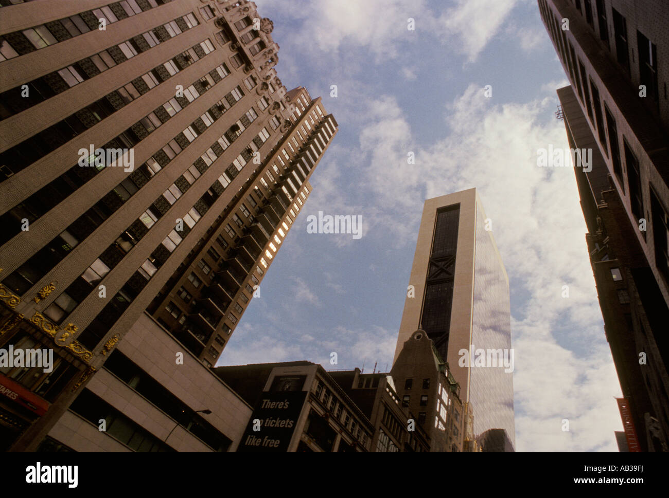 NYC NYC skyscrapers shadows reflection traditional modern styles Stock ...