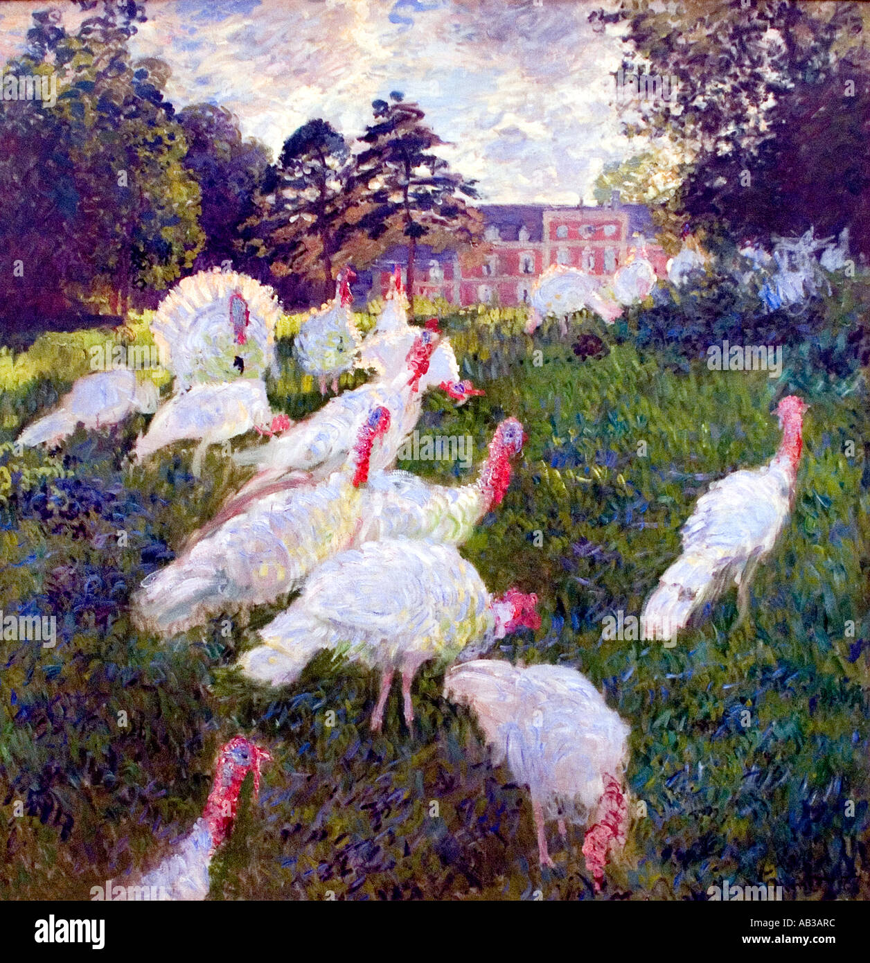 White Turkeys. 1876. Claude Monet 1840 – 1926 France French Stock Photo ...