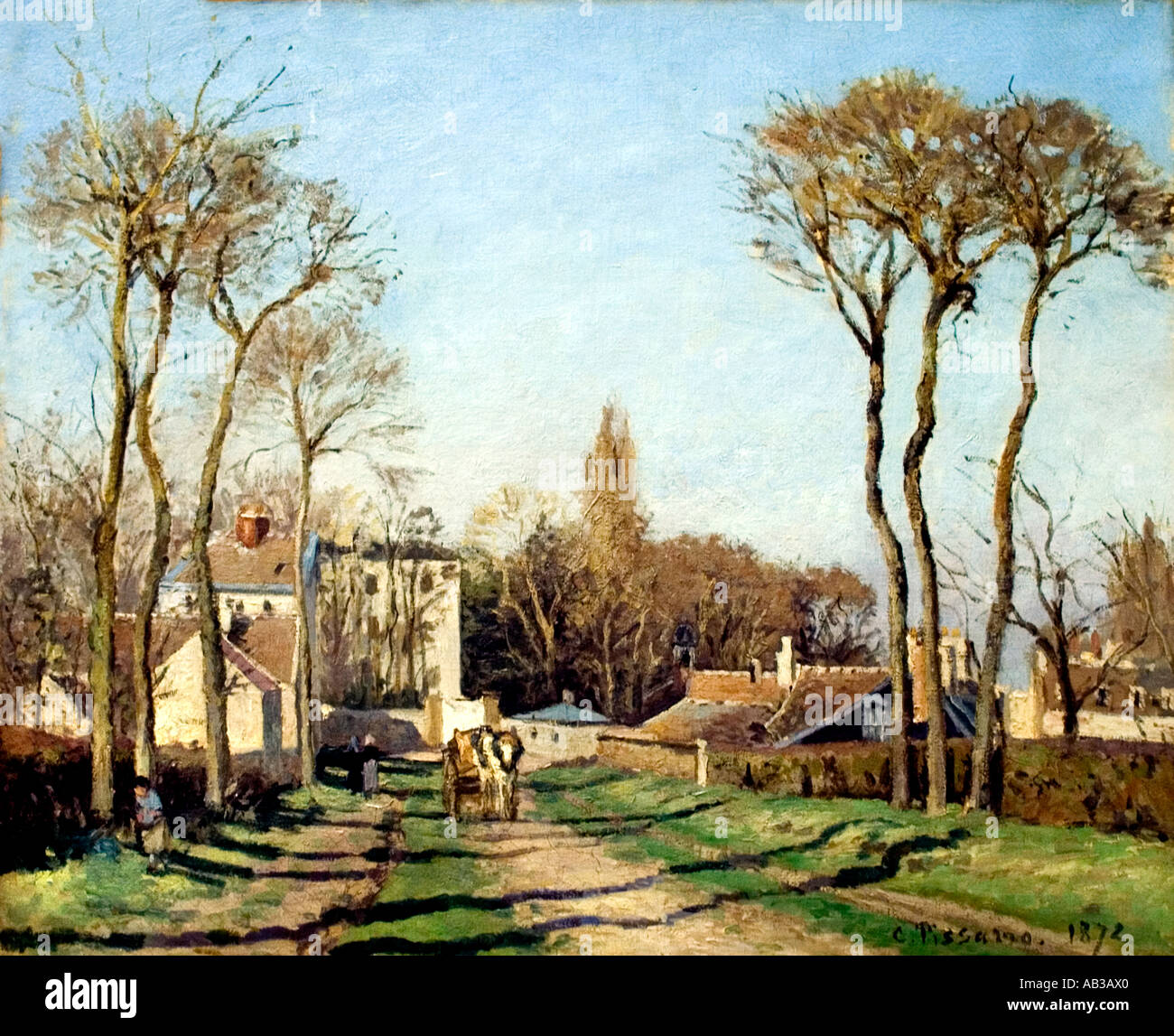 Entrance to the Village by Camille Pissarro 1830 - 1903 France French ...