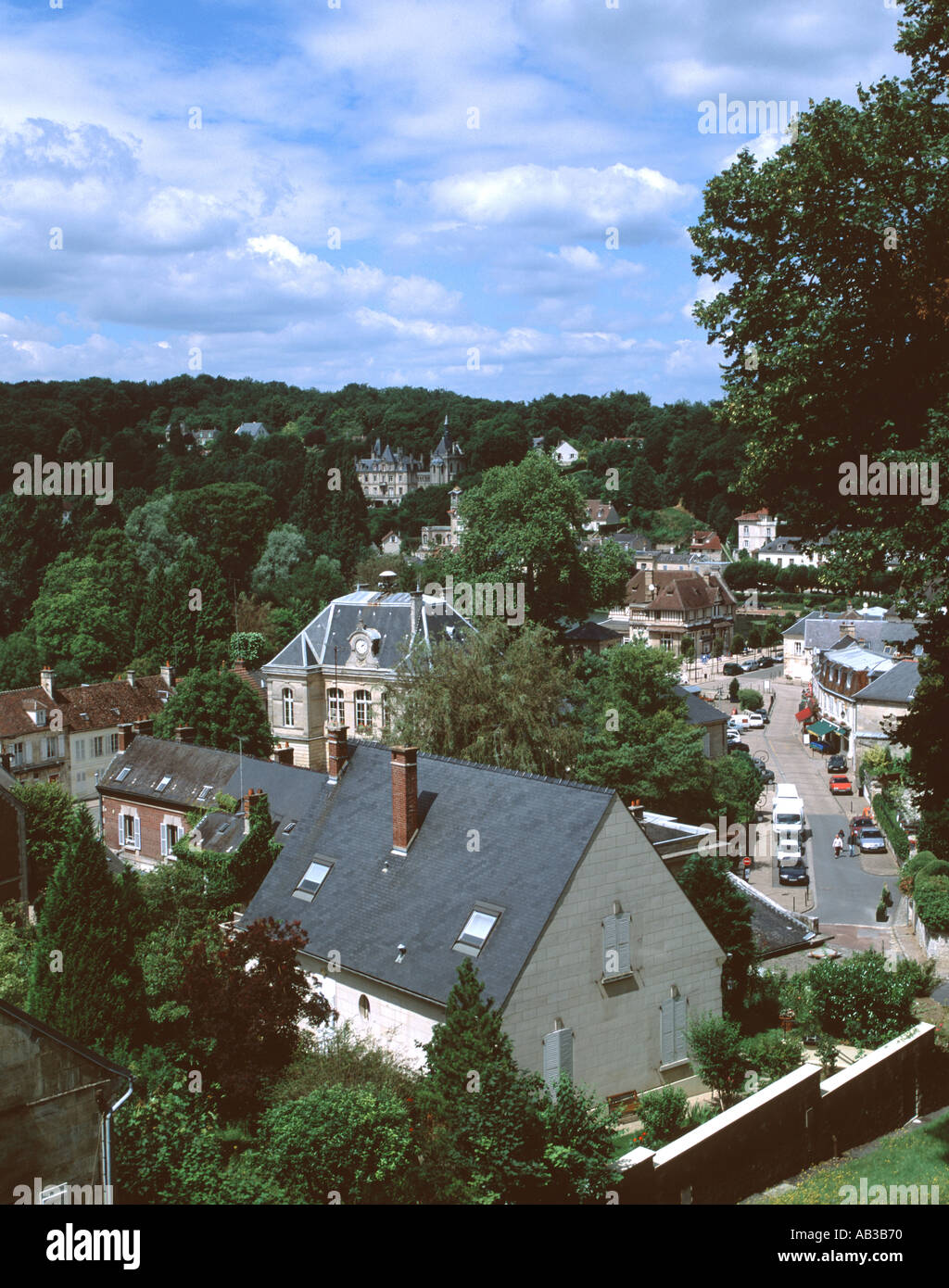 The town of Pierrefonds Stock Photo - Alamy