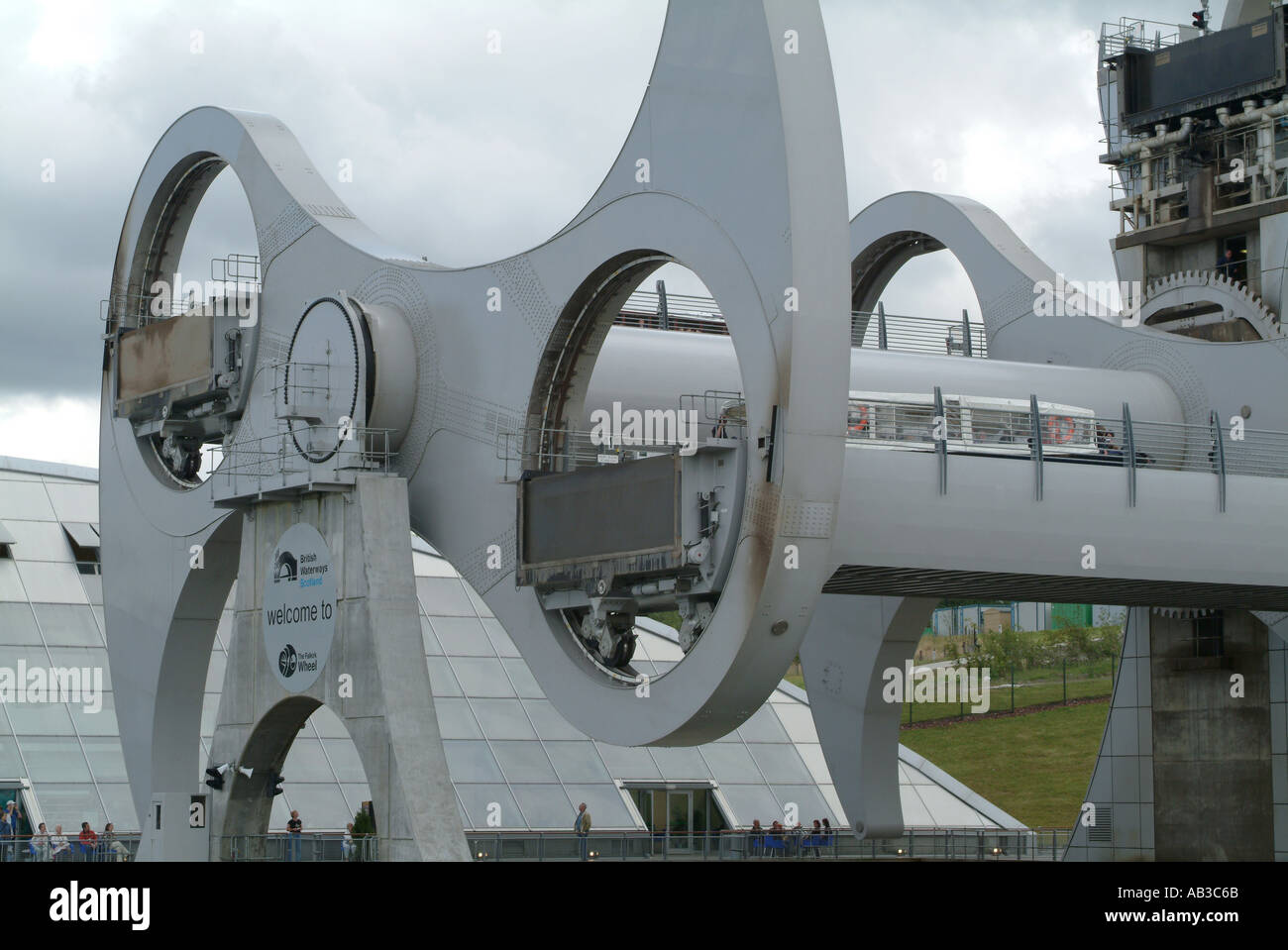 Closeup of The Lifting Gear Working at The Falkirk Wheel Boat Lift ...