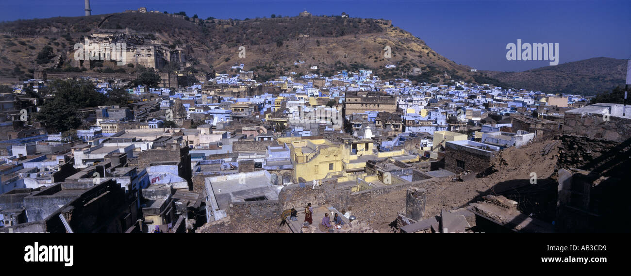 Chattar Mahal Palace overlooking Bundi town Rajasthan India Stock Photo ...
