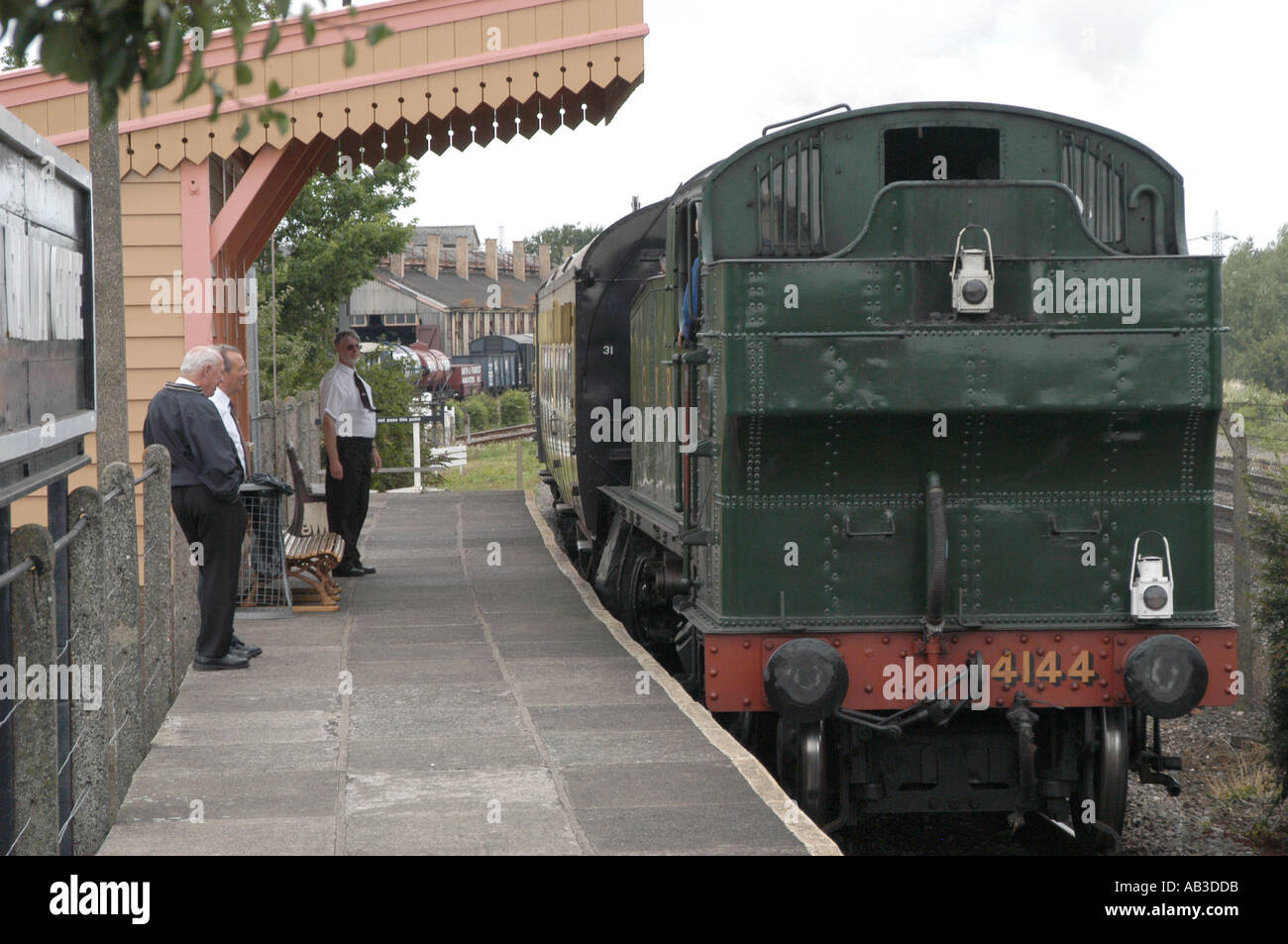 Steam locomotive standing at the station Stock Photo - Alamy