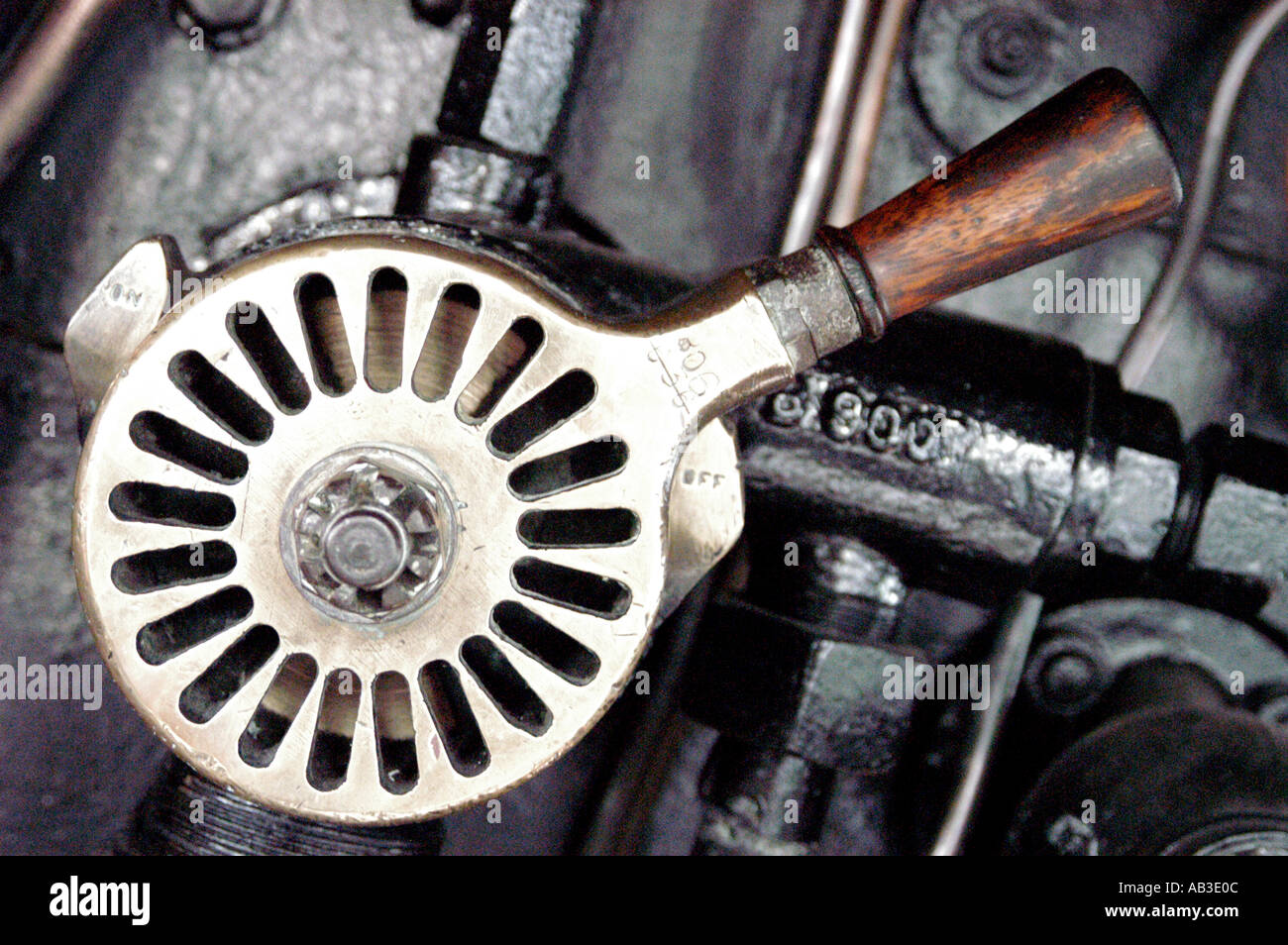 Steam engine control handle Stock Photo - Alamy