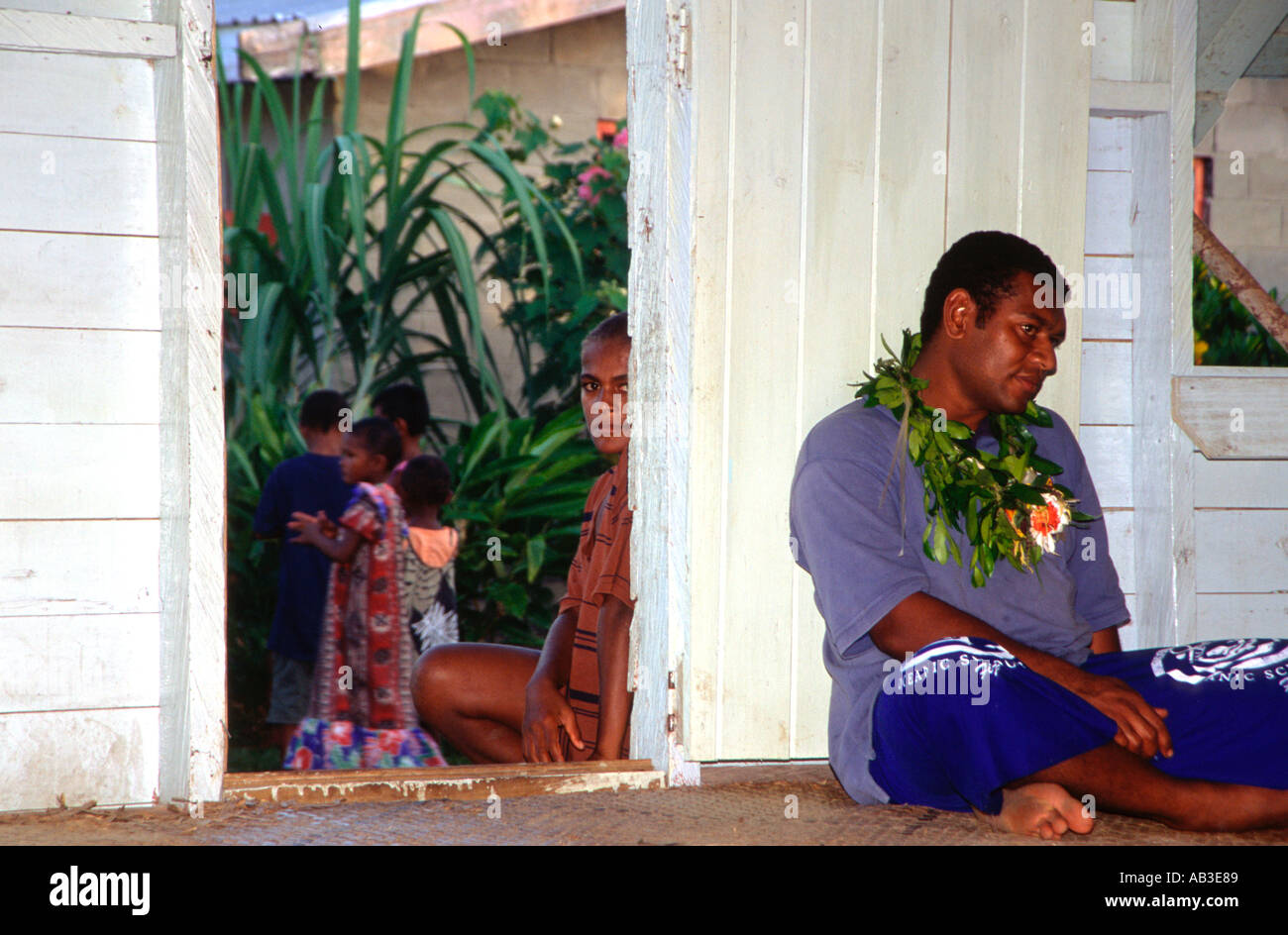 Fiji Village Life Stock Photo - Alamy