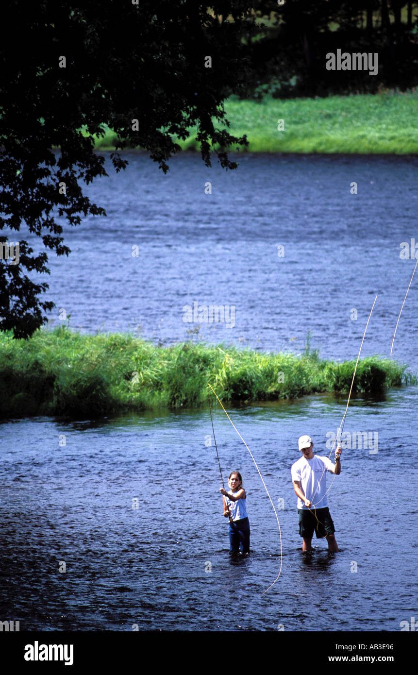Learning salmon fishing hi-res stock photography and images - Alamy