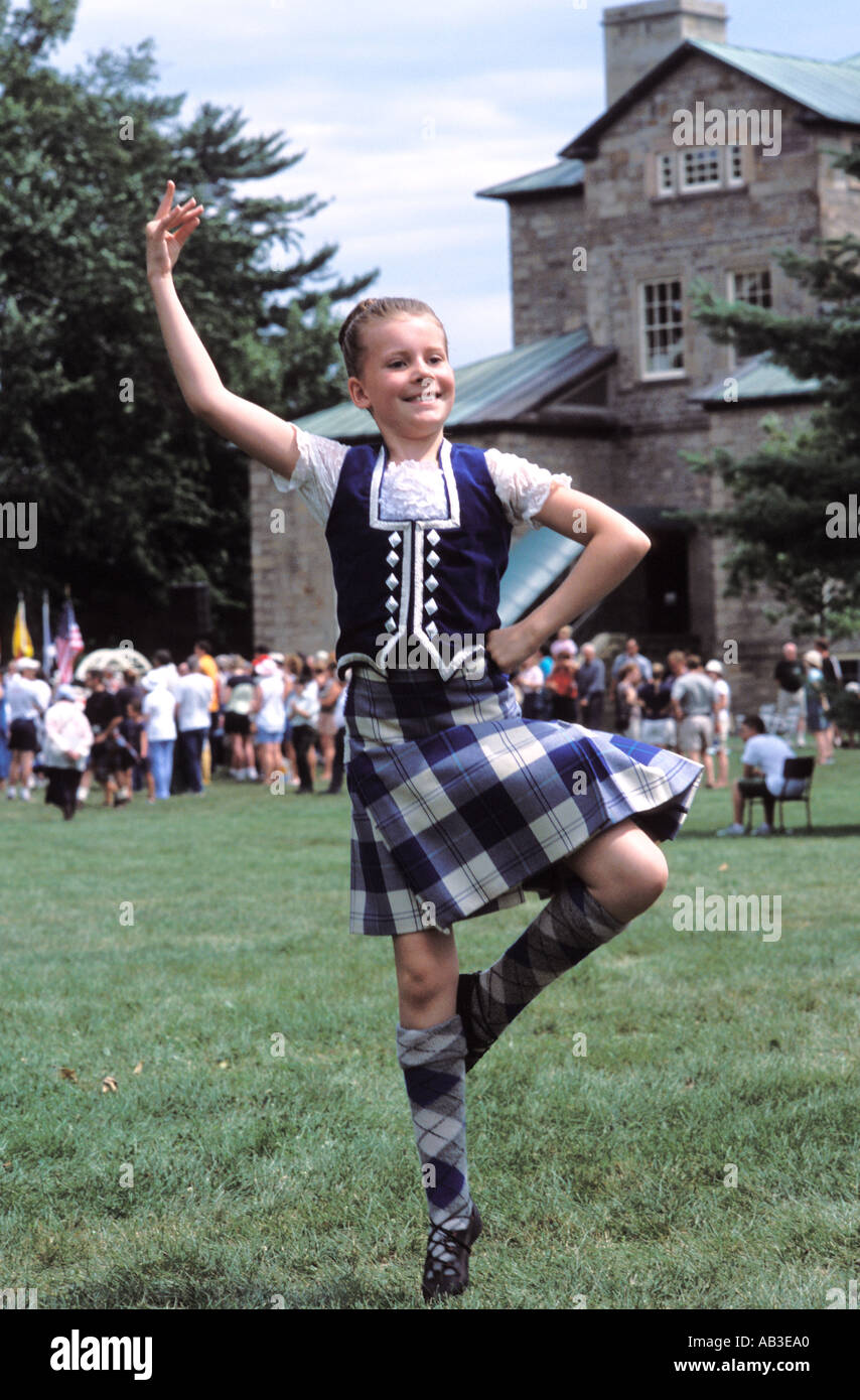 young girl highland dancer at highland games in Fredericton New ...