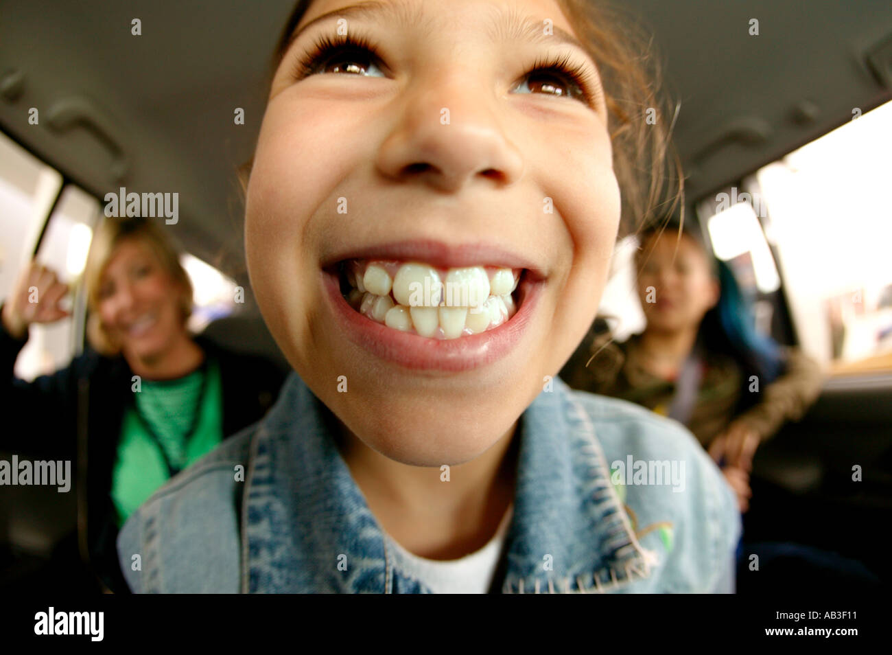 Little Girl Big Smile Stock Photo - Alamy