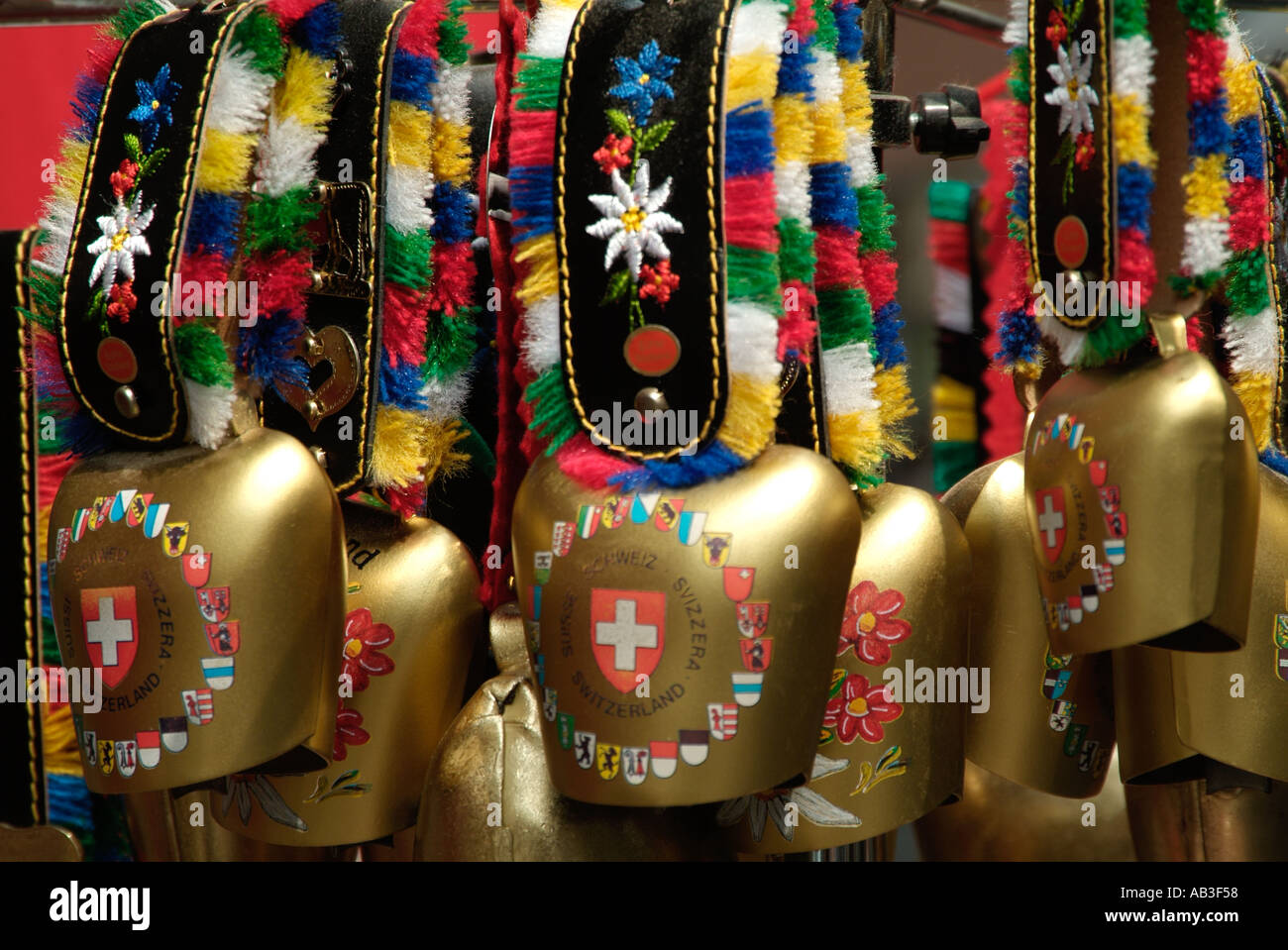 Switzerland tourist cow bells hi-res stock photography and images - Alamy