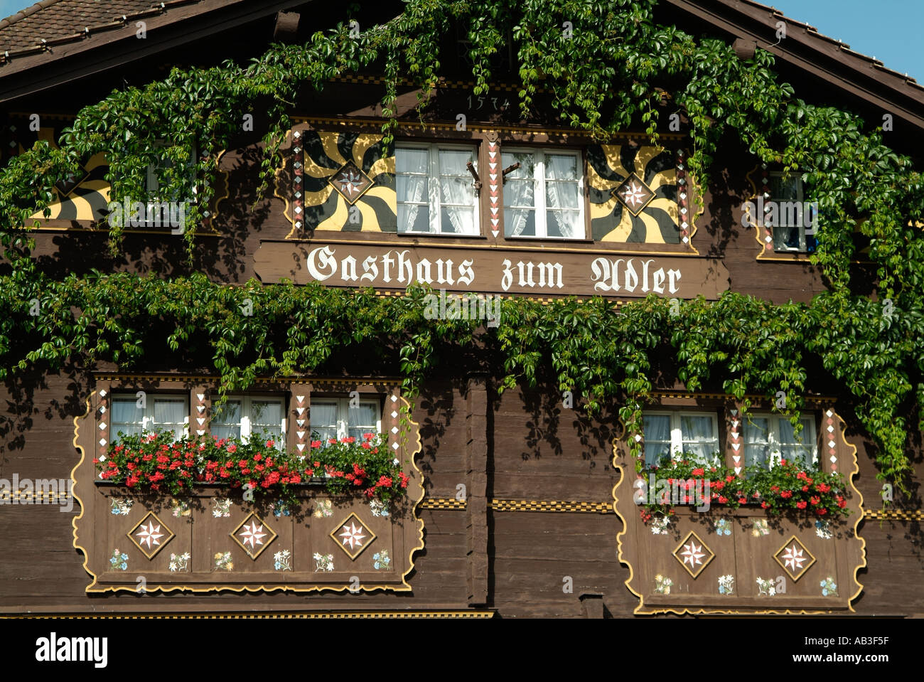 Traditional Swiss buildings Andermatt Switzerland Stock Photo - Alamy