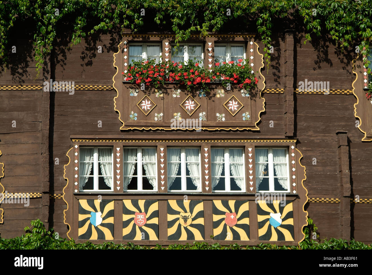 Traditional Swiss buildings Andermatt Switzerland Stock Photo - Alamy