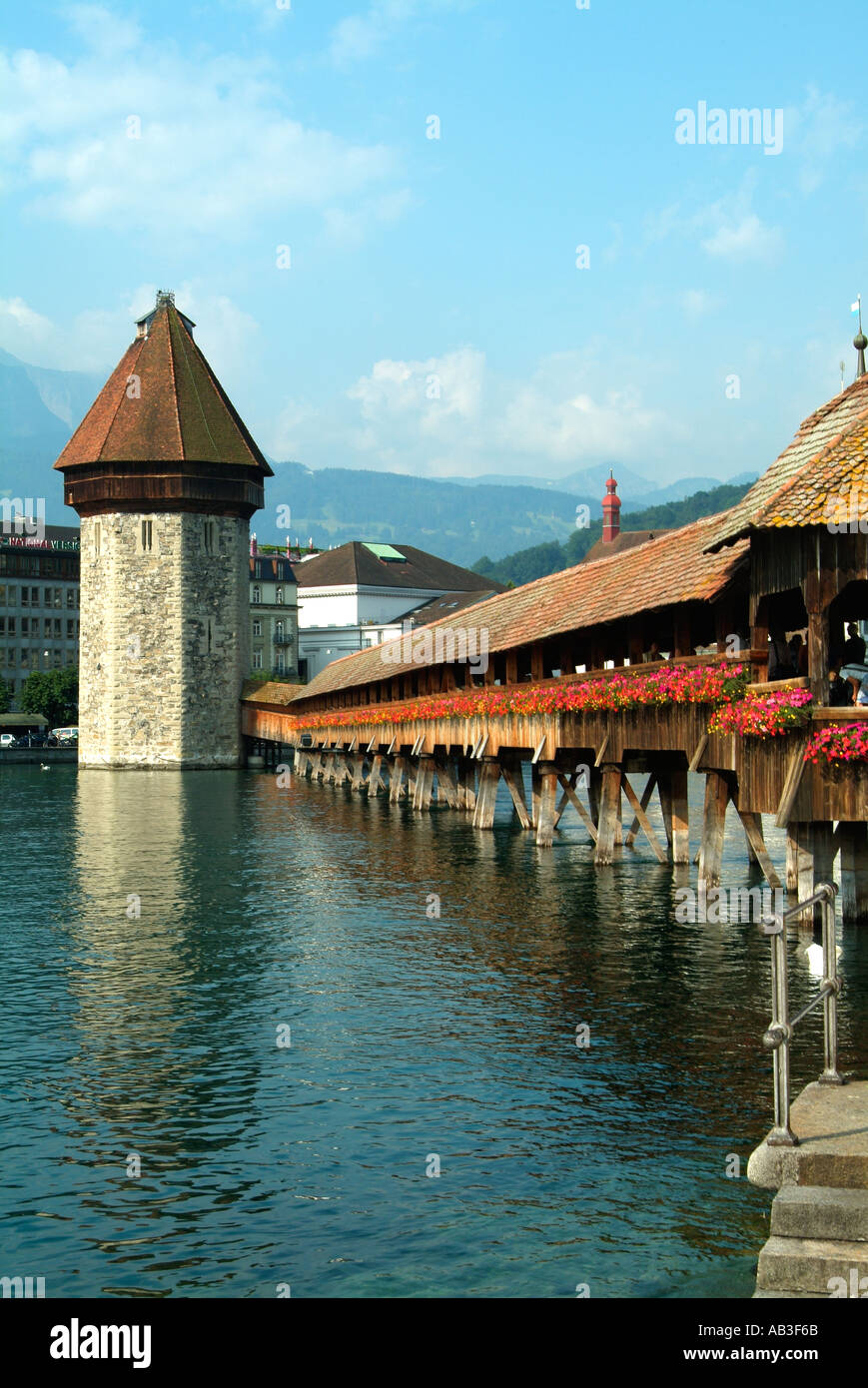 Kapellbrucke Chapel Bridge Luzern Switzerland Stock Photo - Alamy