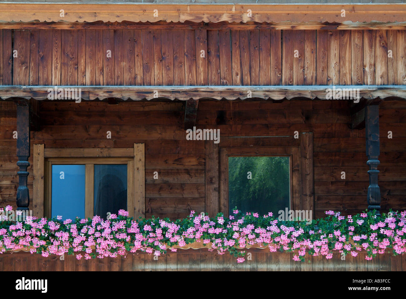 Window box Alpbach Austria Stock Photo - Alamy