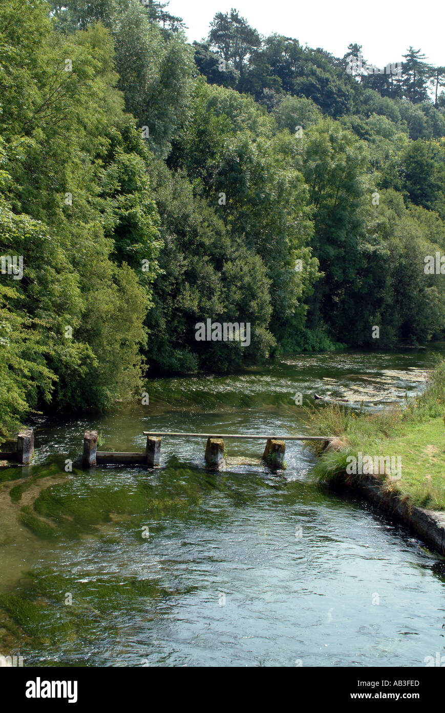 River Test at Fullerton Hampshire England Stock Photo - Alamy