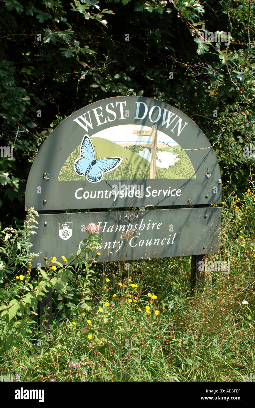 Countryside Service Sign Hampshire Stock Photo - Alamy