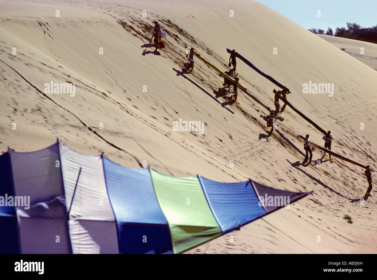 Hangliders on Sand dunes near Botany Bay Sydney New South Wales ...
