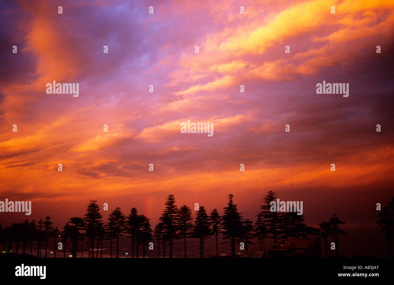 Dramatic sunset over Manly near Sydney Australia Stock Photo - Alamy