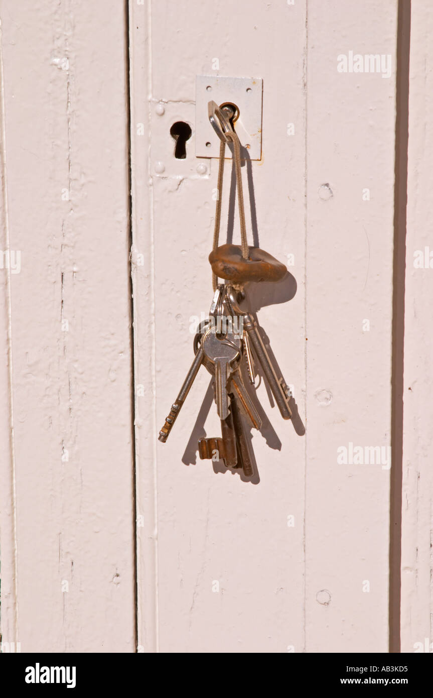The cellar keys, a bunch of keys on a key ring, to the cellar door in ...