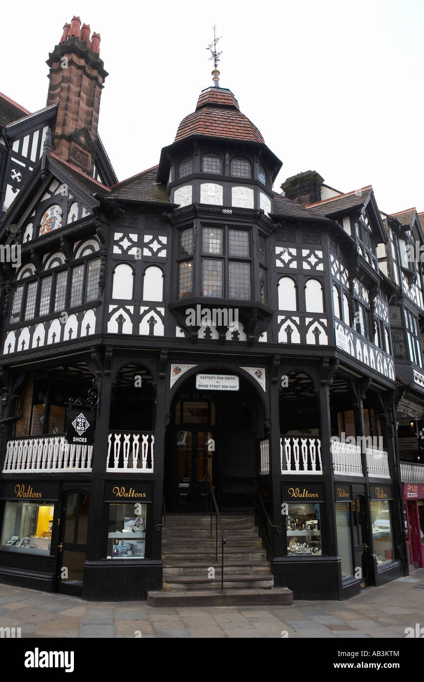 entrance to the eastgate and bridge street row chester cheshire uk ...