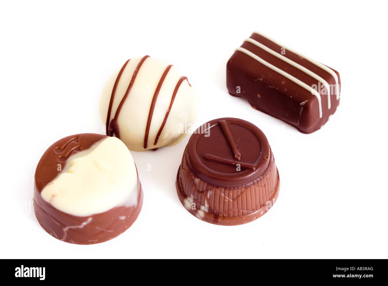 four different chocolates Stock Photo - Alamy