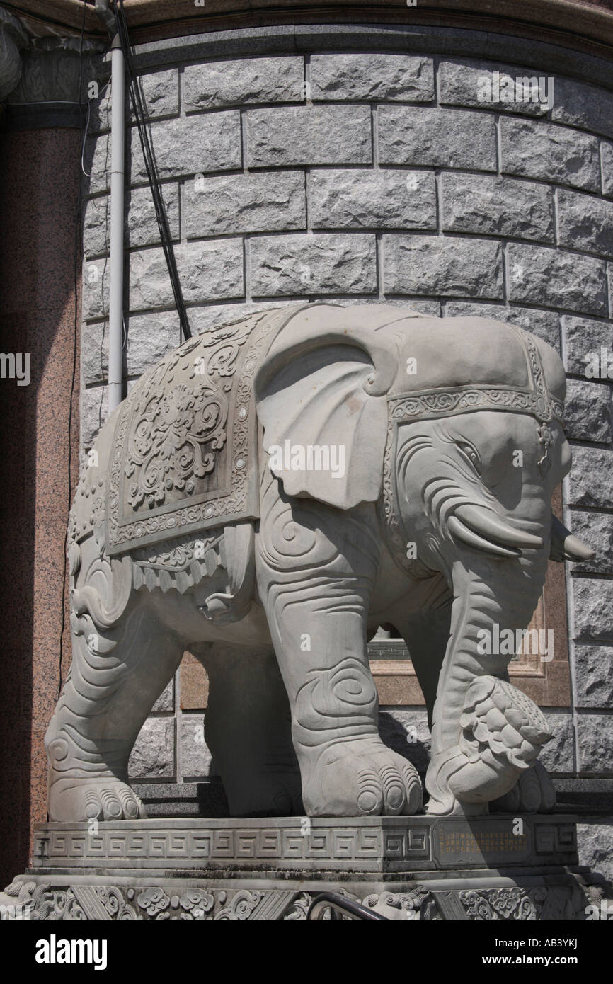 elephant statue at Siamese temple Stock Photo - Alamy
