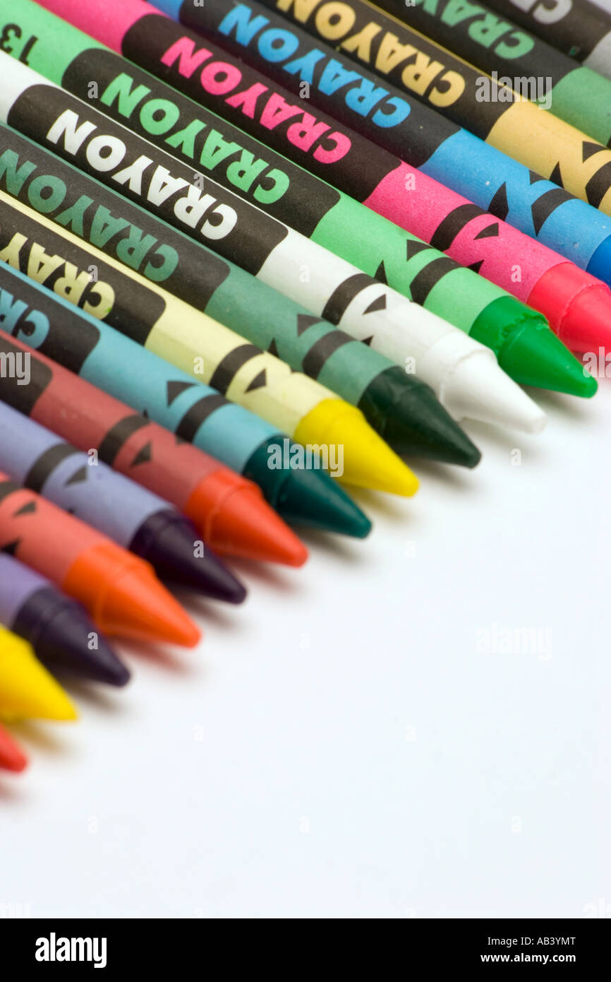 Multi coloured crayons Stock Photo - Alamy