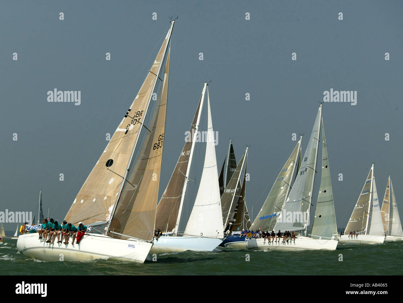 During cowes sailing regatta hi-res stock photography and images - Alamy