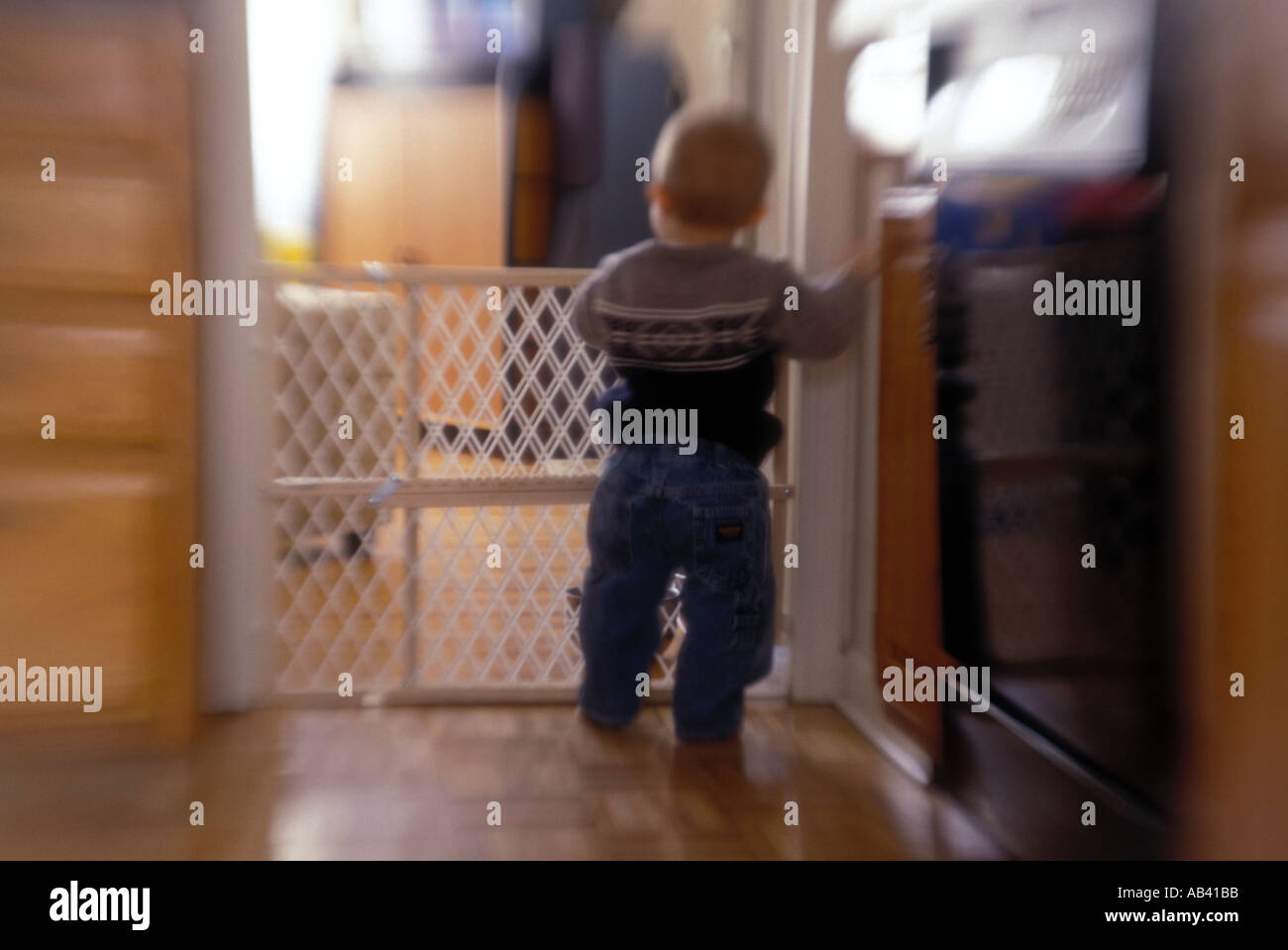 Child looking away into other room dreamy effect pinhole camera Stock ...