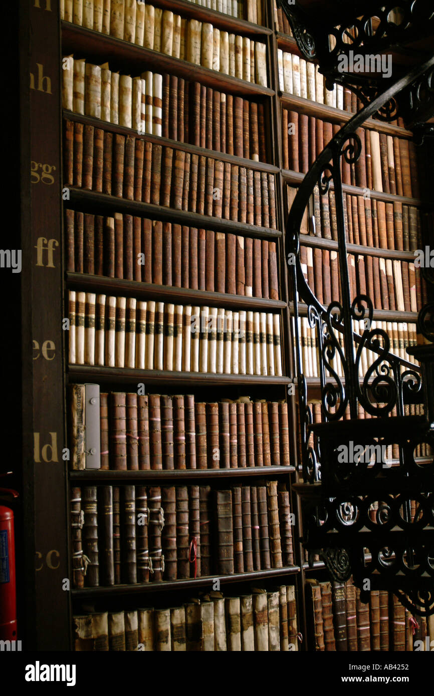 Library Books Trinity College Dublin Ireland Stock Photo - Alamy