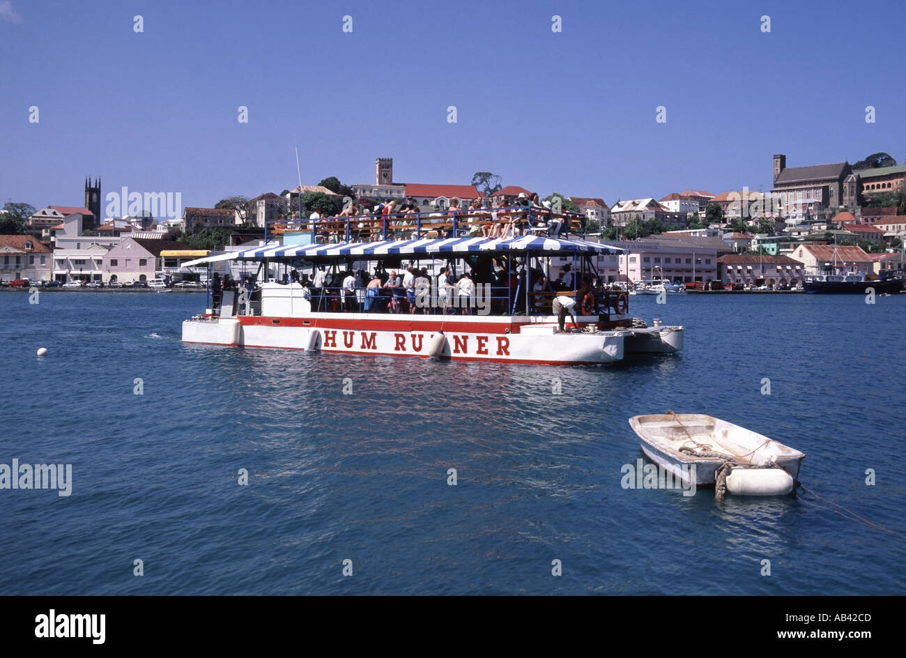 St Georges harbour in the south eastern Caribbean Sea Rhum Runner boat ...