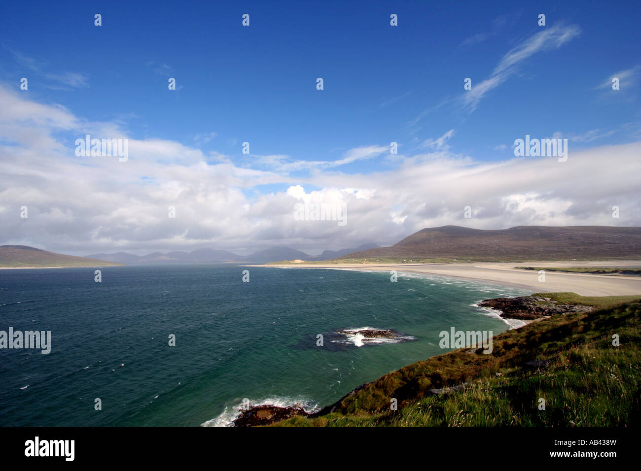 Sound of Taransay and Seilebost Beach, Isle of Harris,Outer Hebrides ...