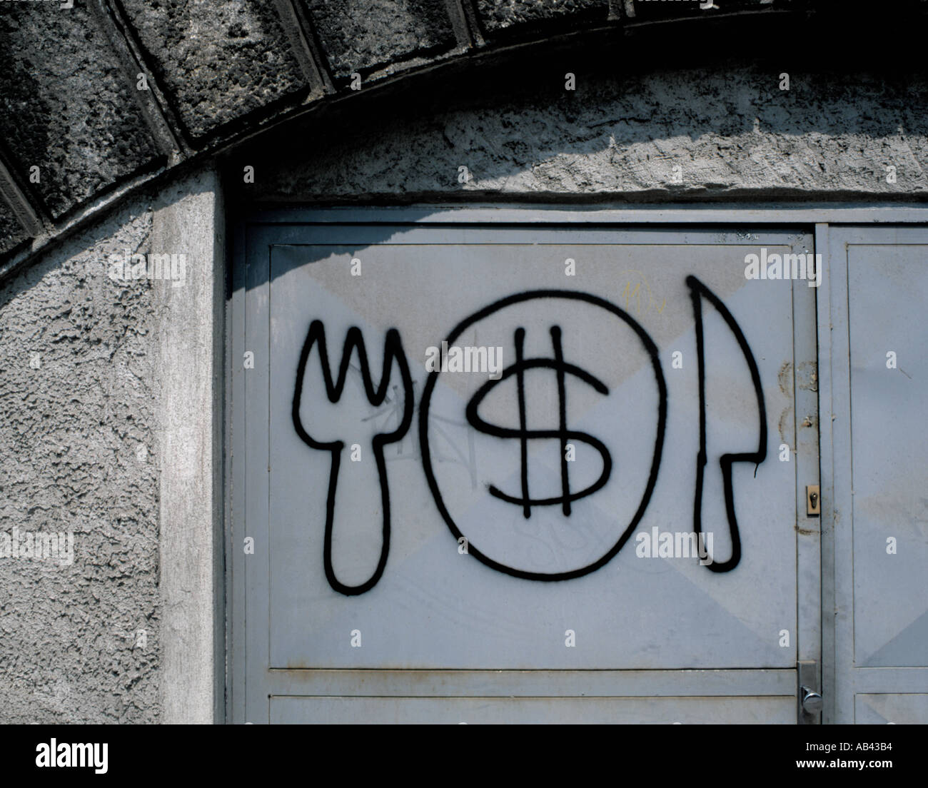 Eat the rich graffiti hi-res stock photography and images - Alamy
