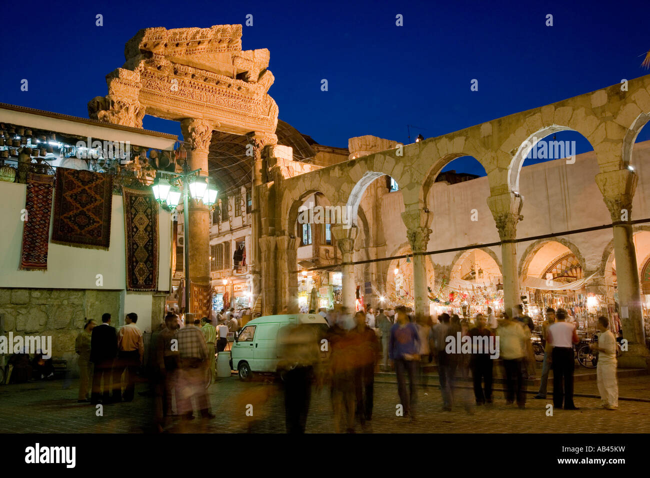 The remains of the Roman Western Temple Gate outside the Umayyad Mosque ...