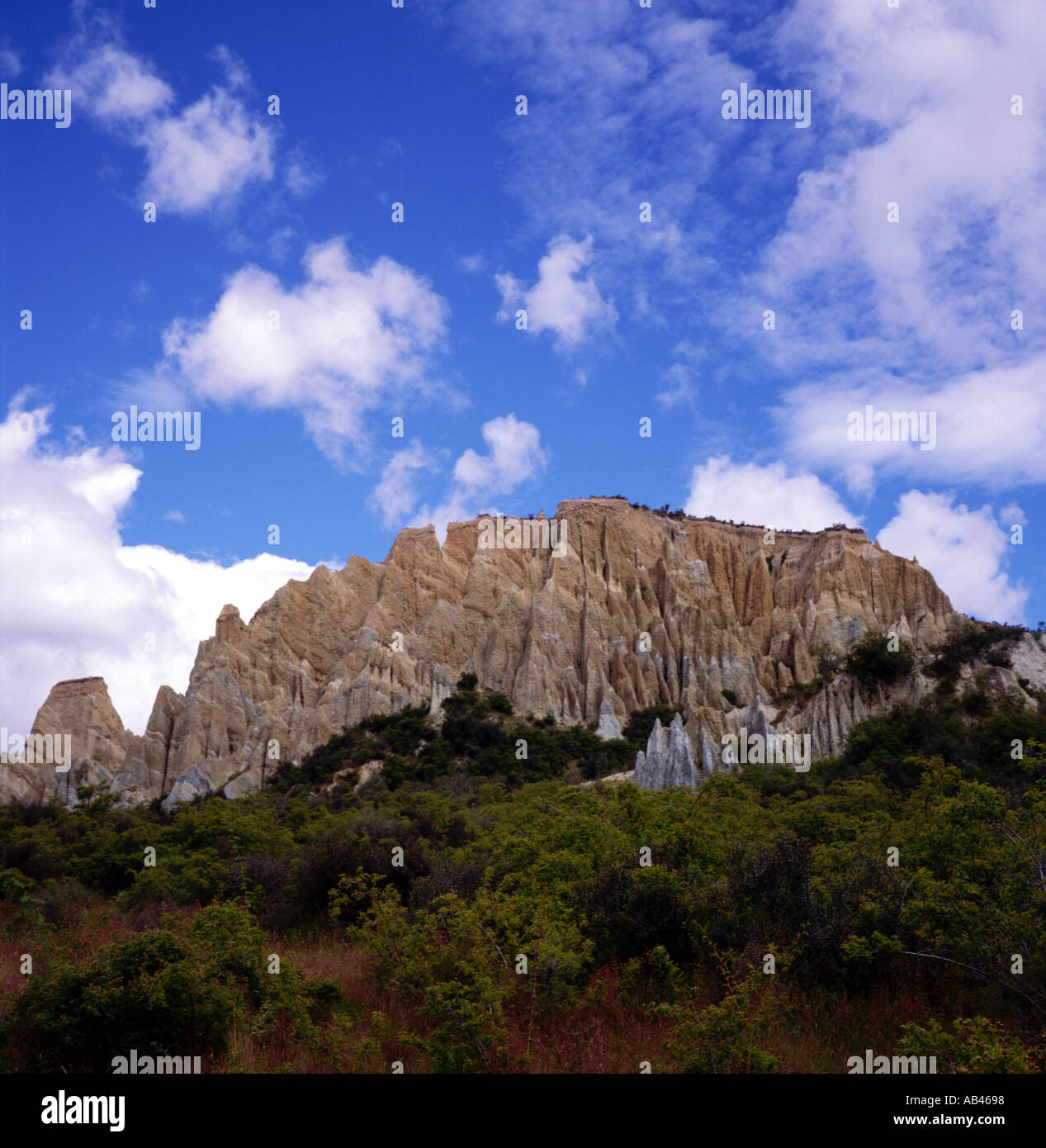 Paritea clay cliffs near Omarama Waitaki valley north Otago south ...