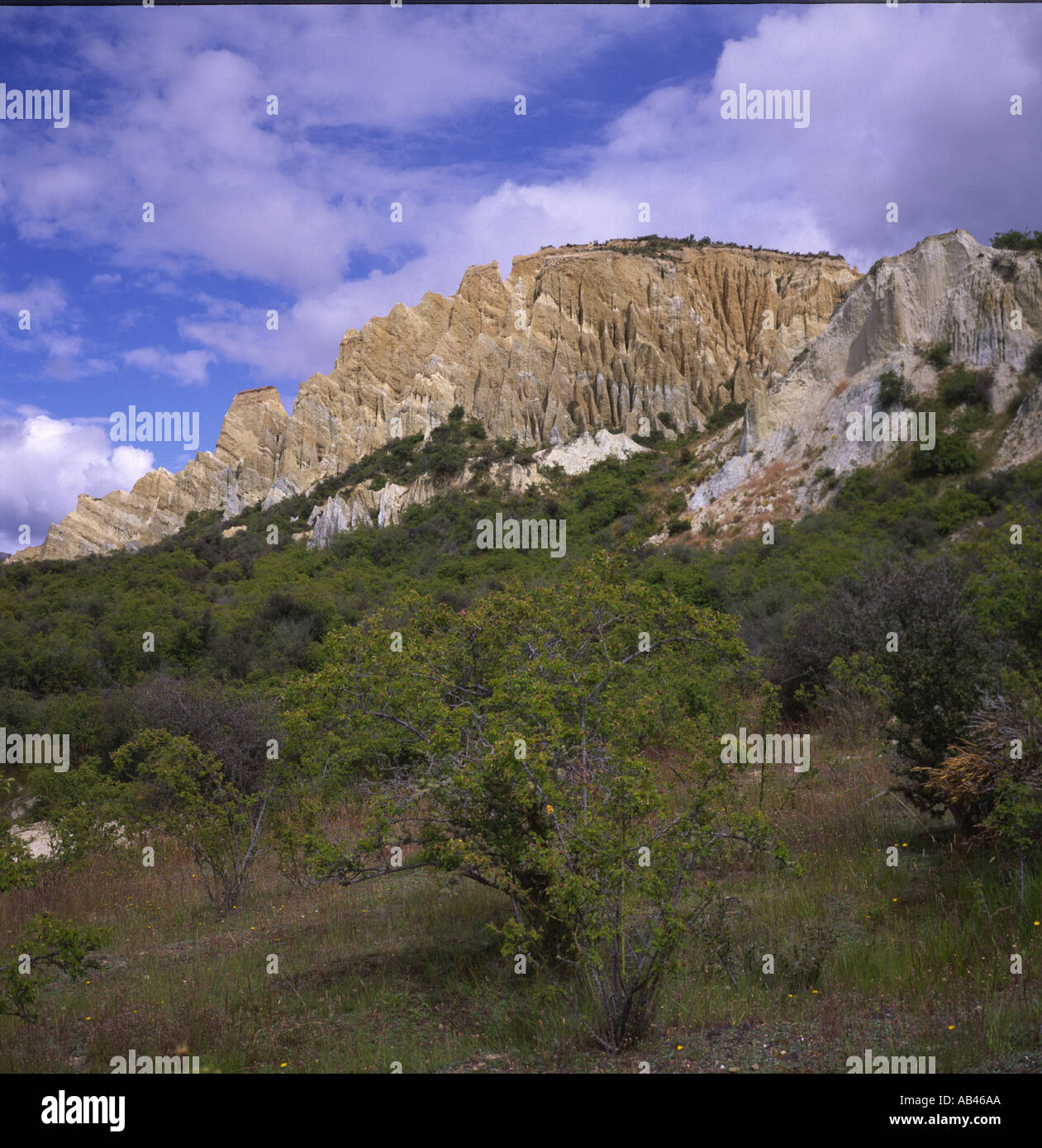 Paritea clay cliffs near Omarama Waitaki valley north Otago south ...