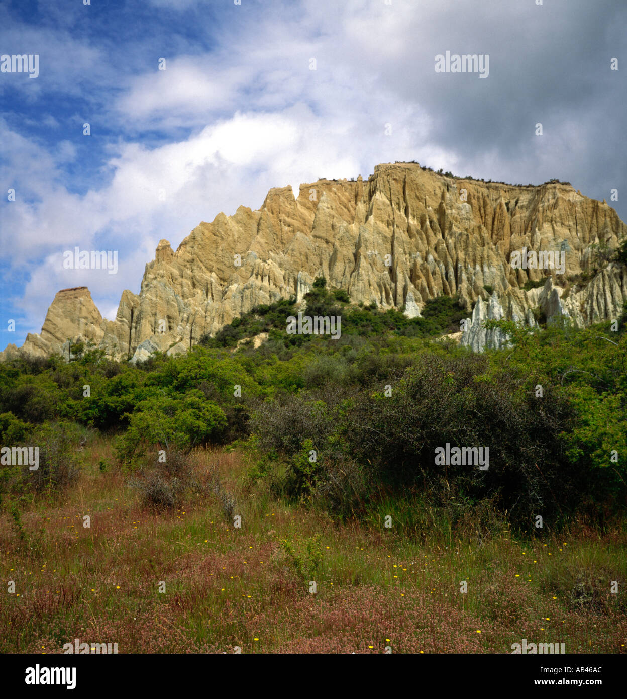 Paritea clay cliffs near Omarama Waitaki valley north Otago south ...
