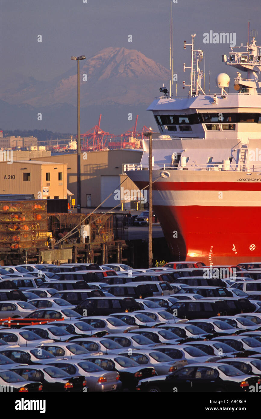 New Japanese Import Cars On Dock Port Of Seattle Pier 90 Seattle ...