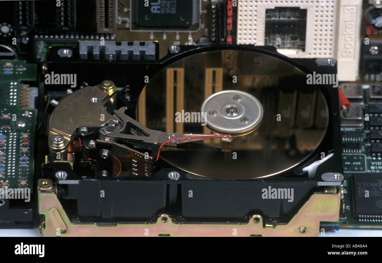 Computer Hard Drive with other computer components Stock Photo - Alamy