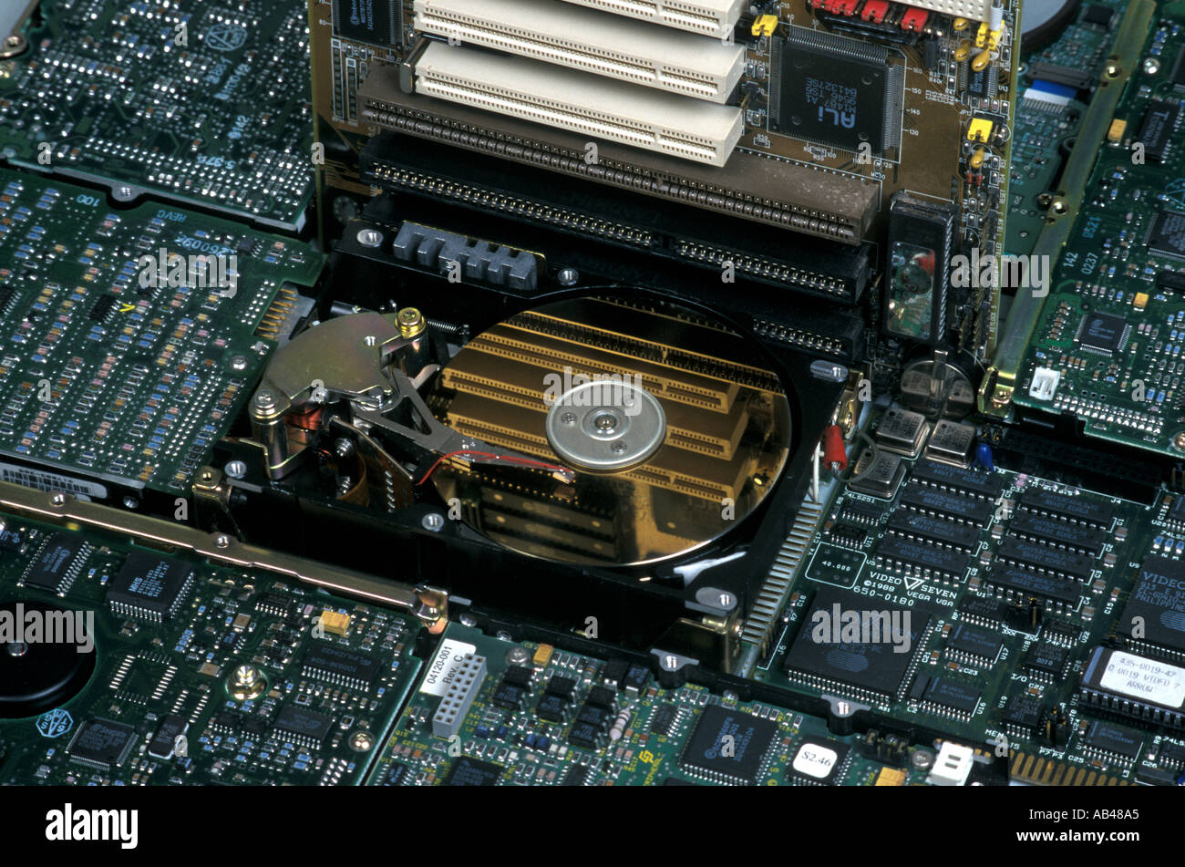 Computer Hard Drive with other computer components Stock Photo - Alamy