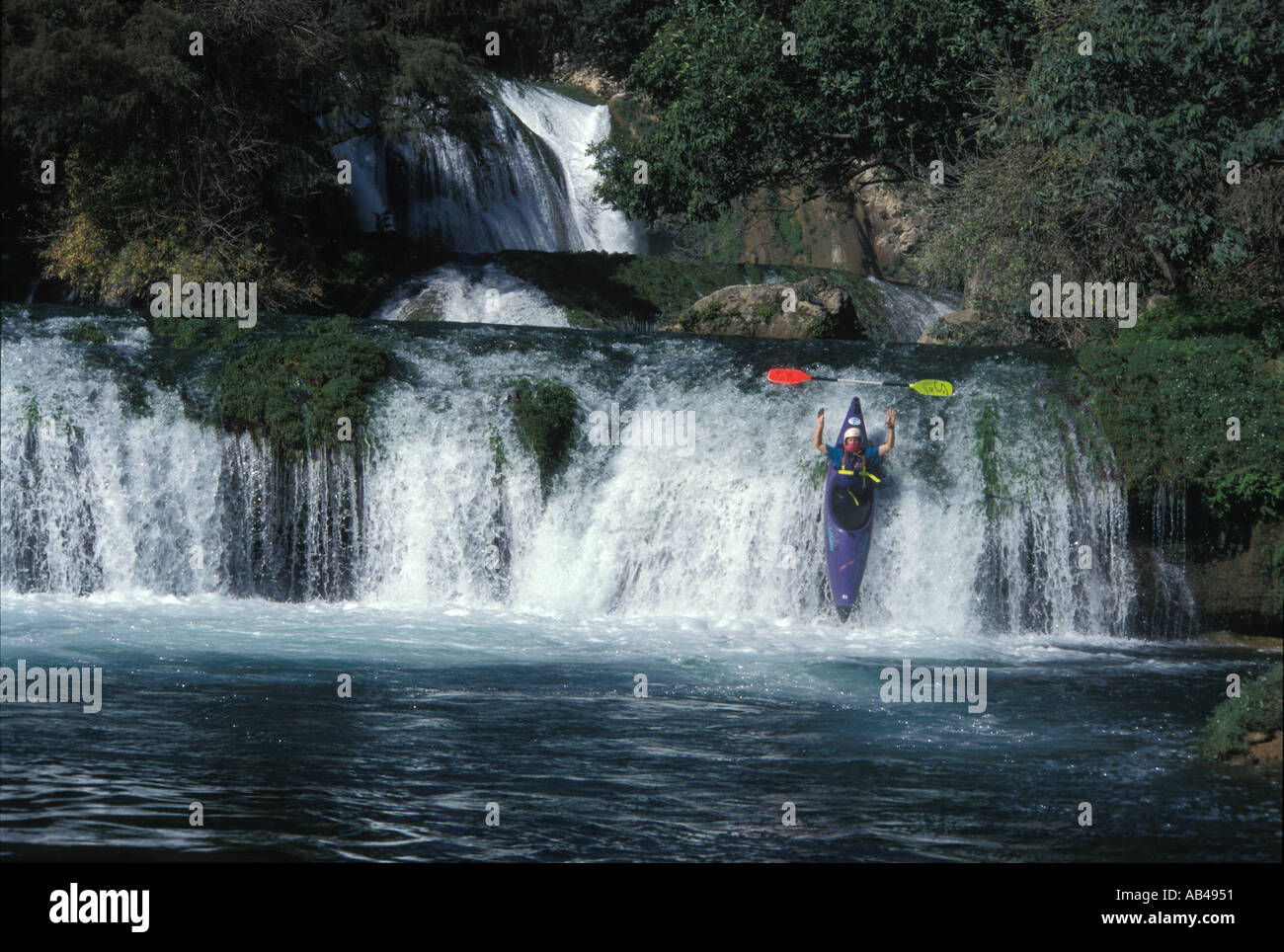 Kayaking Rio El Salto Mexico Stock Photo - Alamy