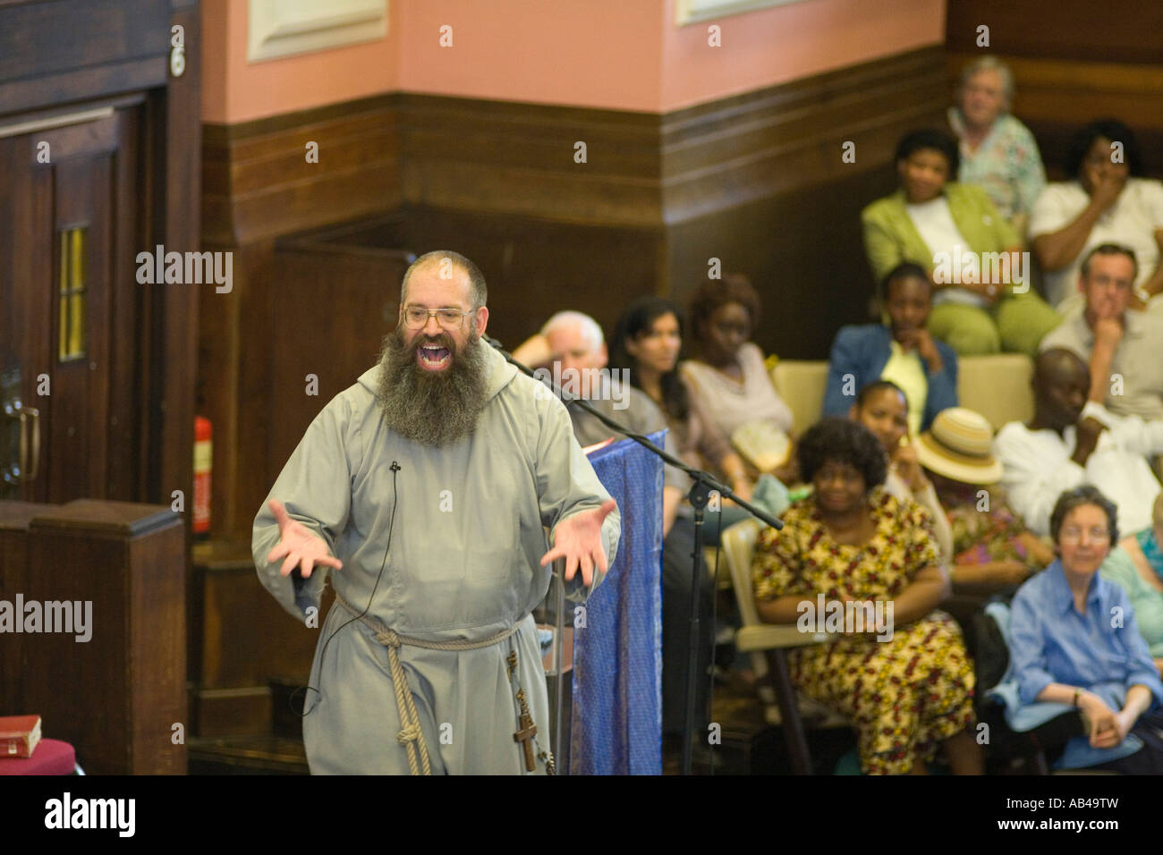 Father Bernard Murphy at Catholic Miracle Rally Friends Meeting House ...