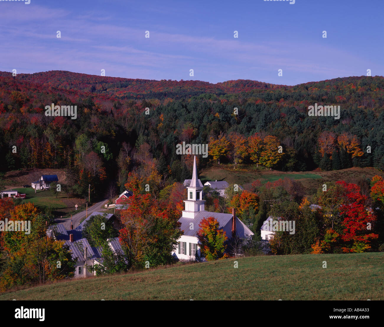 Waits River in Autumn Vermont New England USA Stock Photo - Alamy